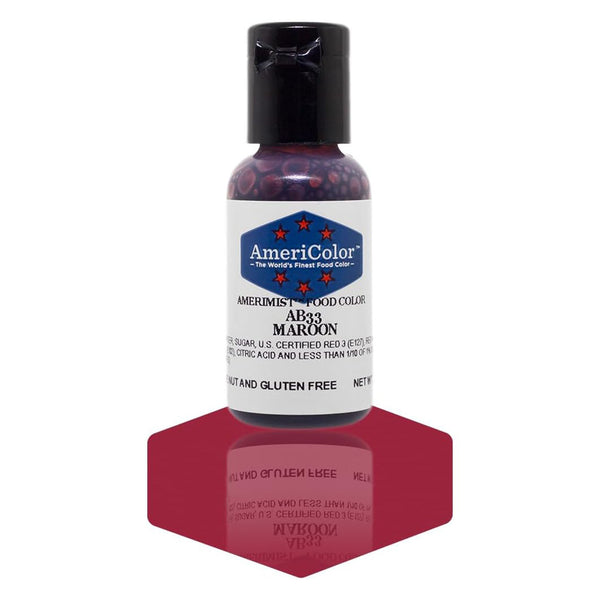 AmeriColor AmeriMist - MAROON - Airbrush Food Coloring | Killer Zebras
