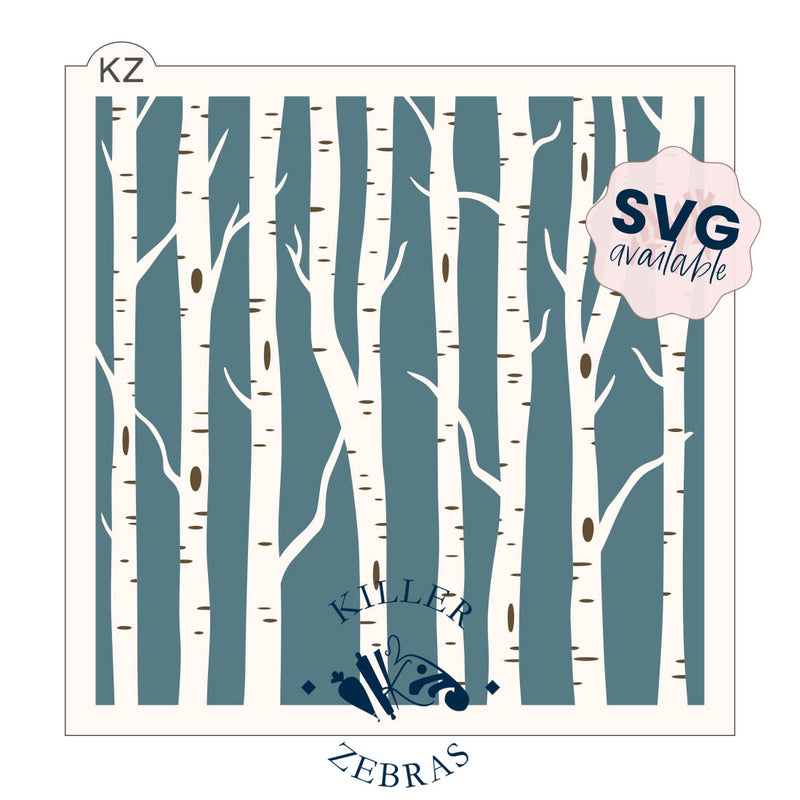 Birch Trees Layered Cookie Stencil | Multi-Layer Cookie Decorating ...