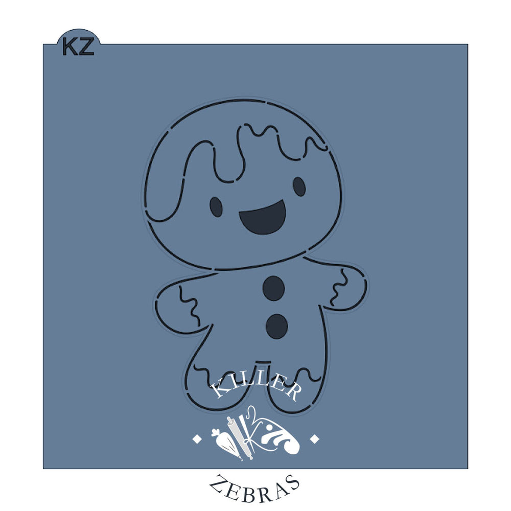 Cute Gingerbread Man (Style 1) Cutter/Stencil | Killer Zebras