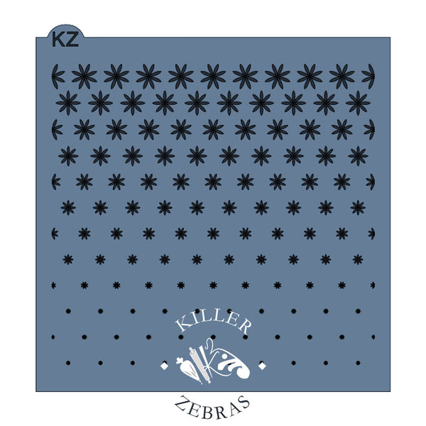 Fading Snowflakes Stencil | Killer Zebras