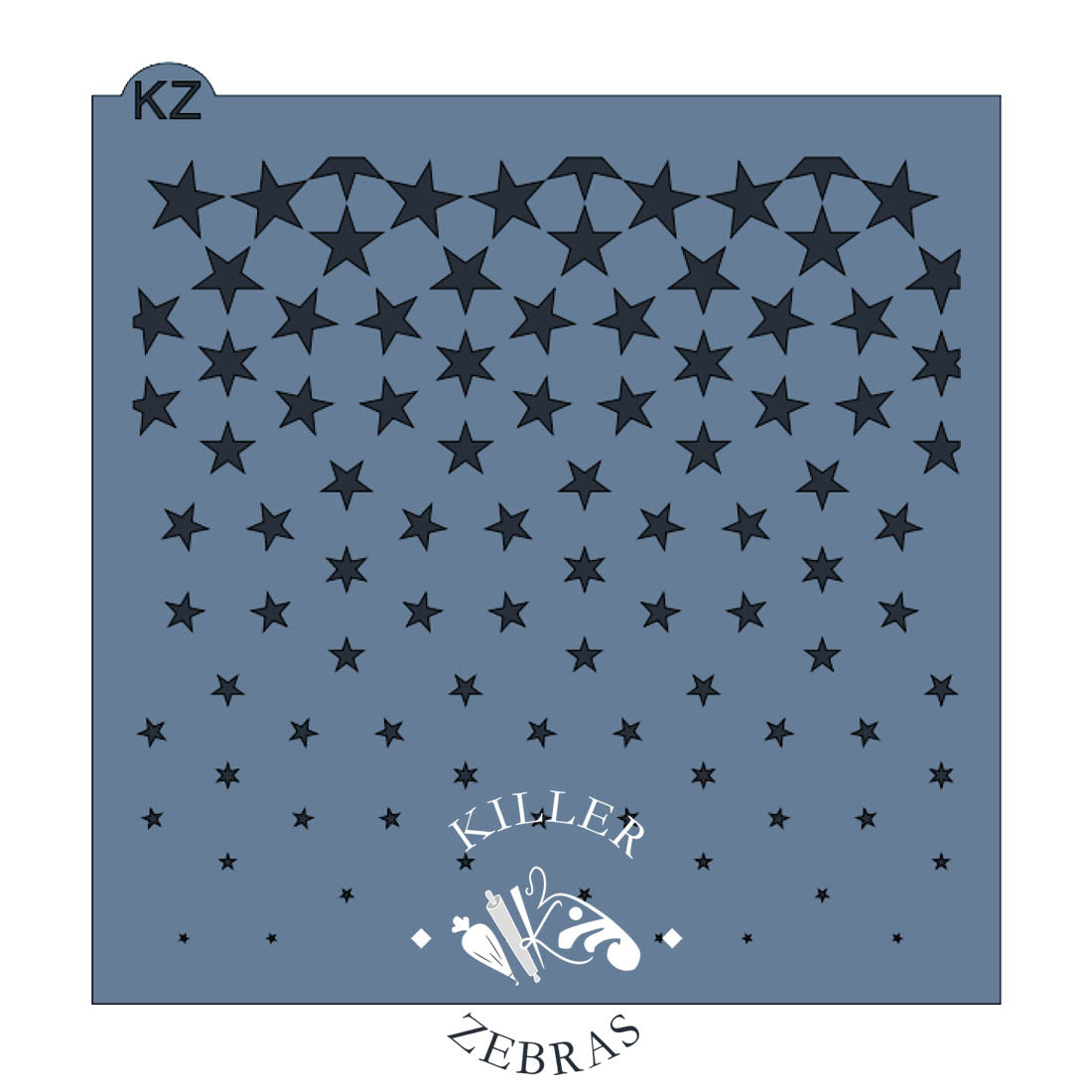 Fading Stars 5.5" x 5.5" Stencil - Killer Zebras