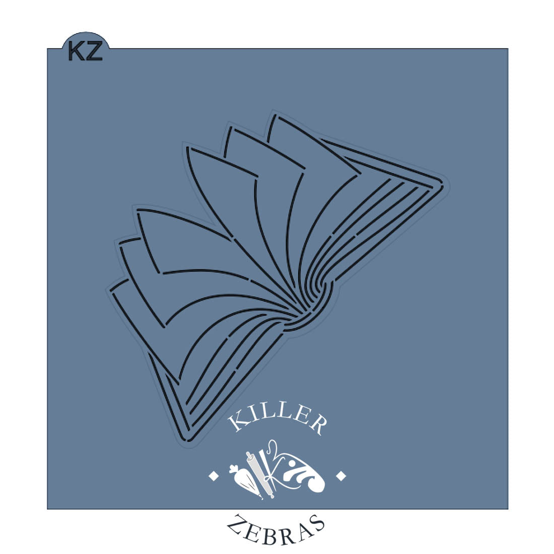 Open Book Pages Cookie Cutter & Stencil Set | Cookie Decorating Set ...