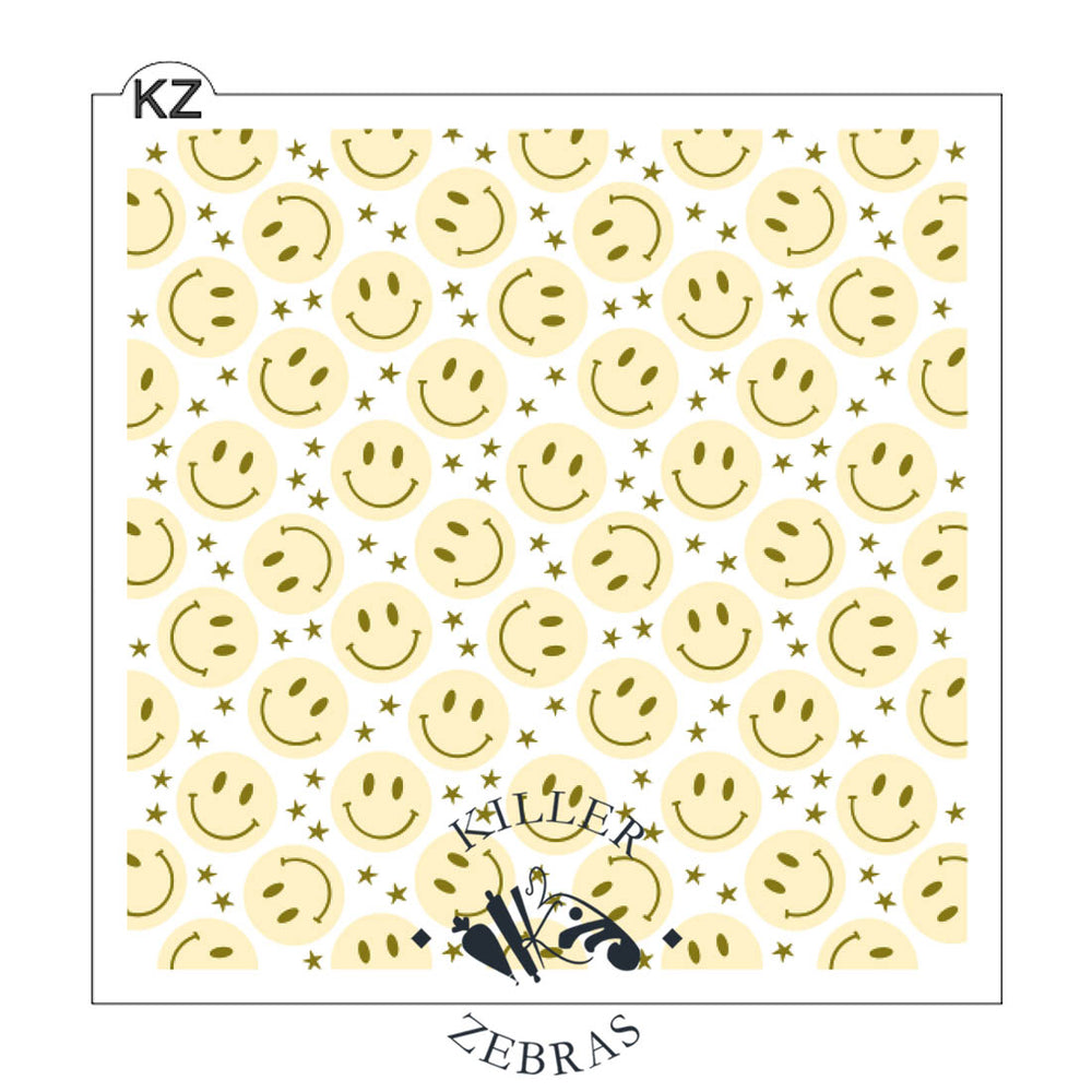 Smiley Faces 2 Part Stencil | Killer Zebras