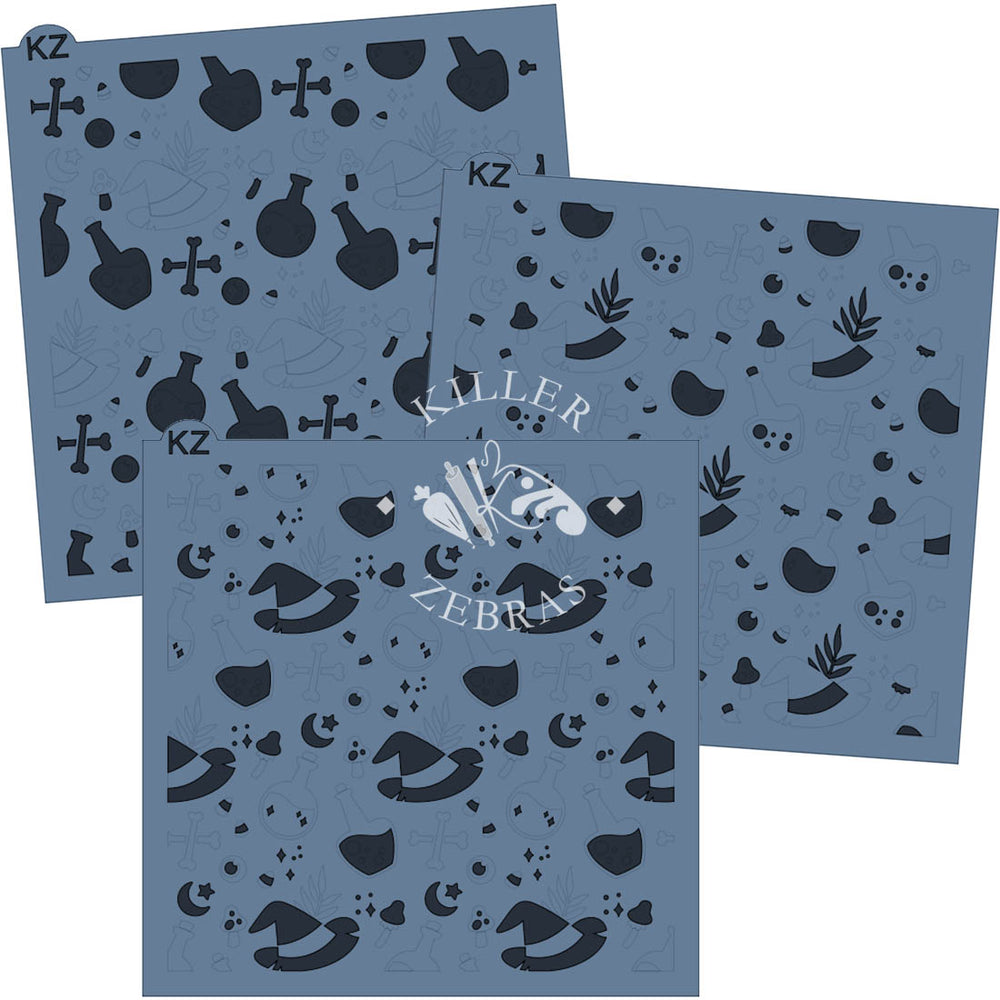Black Magic 3 Part Stencil | Killer Zebras