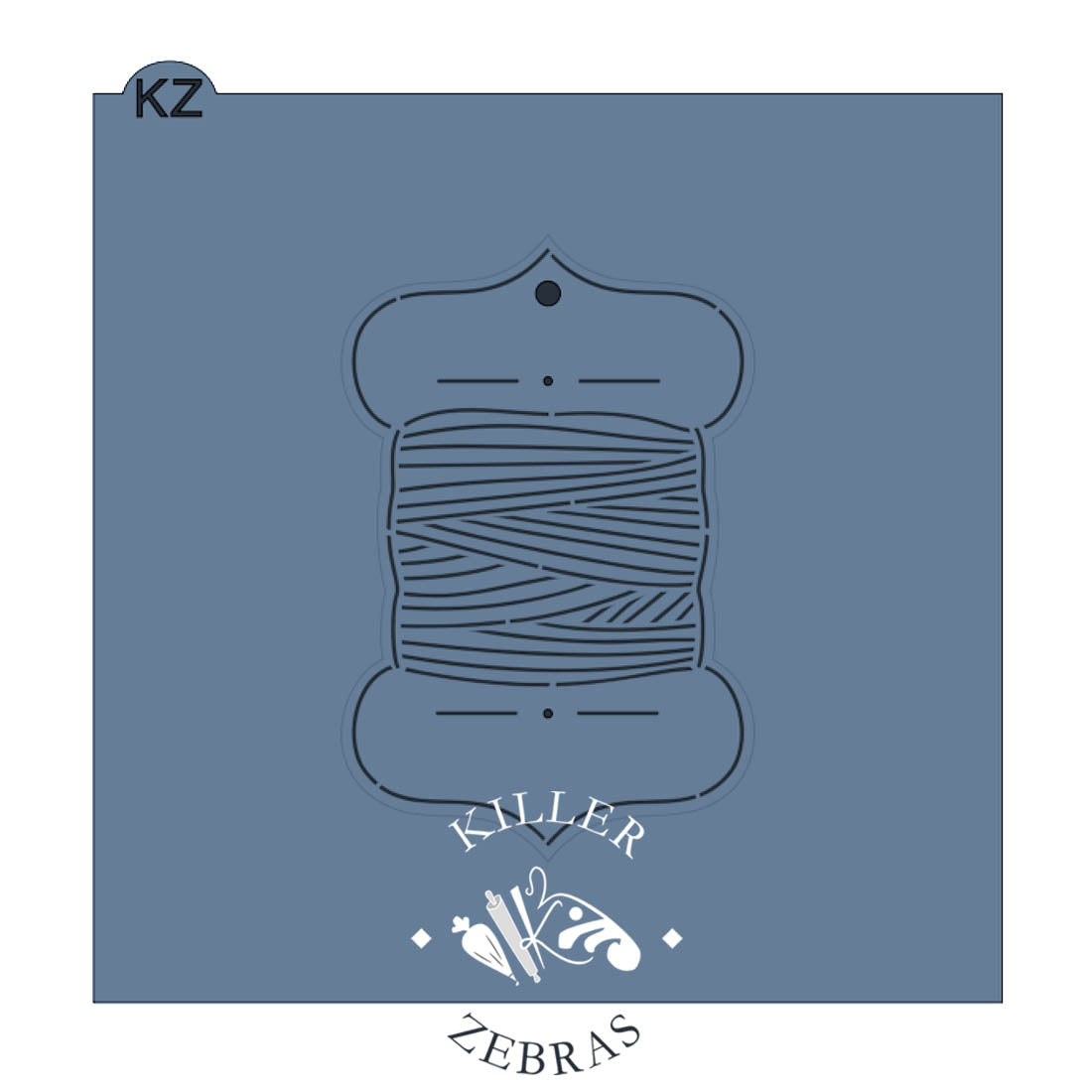 Flat Bobbin Cookie Cutter & Stencil Set | Cookie Decorating Set ...