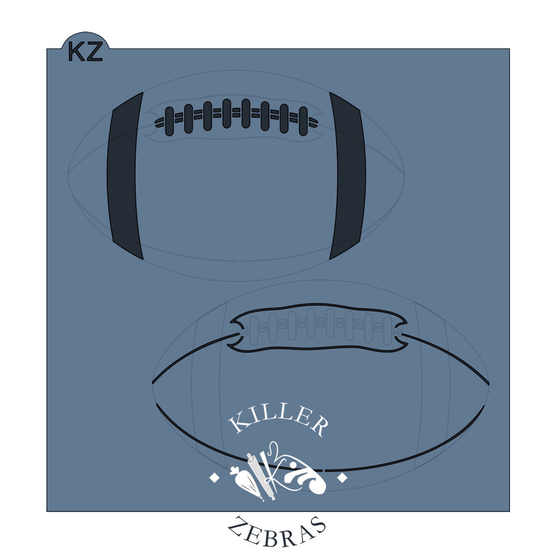 Football Cutter/Stencil | Killer Zebras