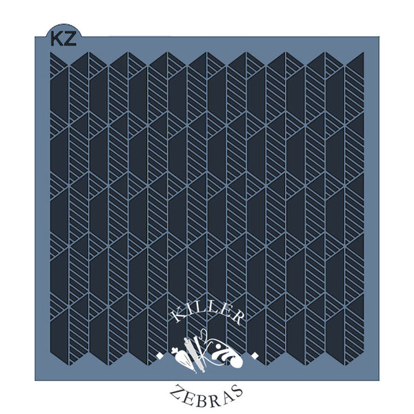 Geometric Lines Cookie Stencil | Cookie Decorating Stencil - Killer Zebras