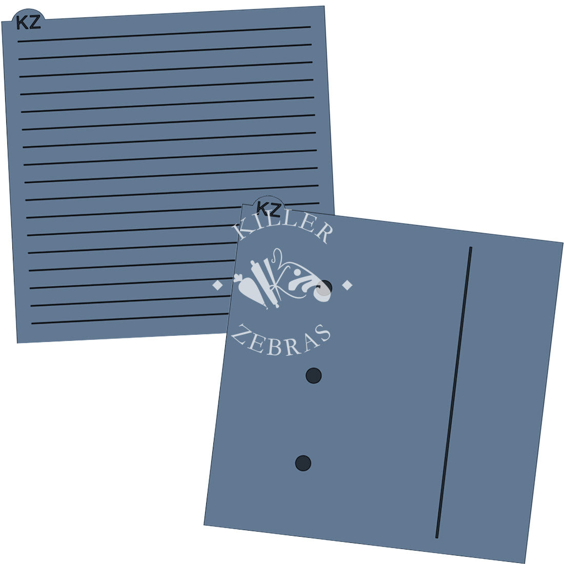 Notebook Paper 2 Part Stencil | Killer Zebras
