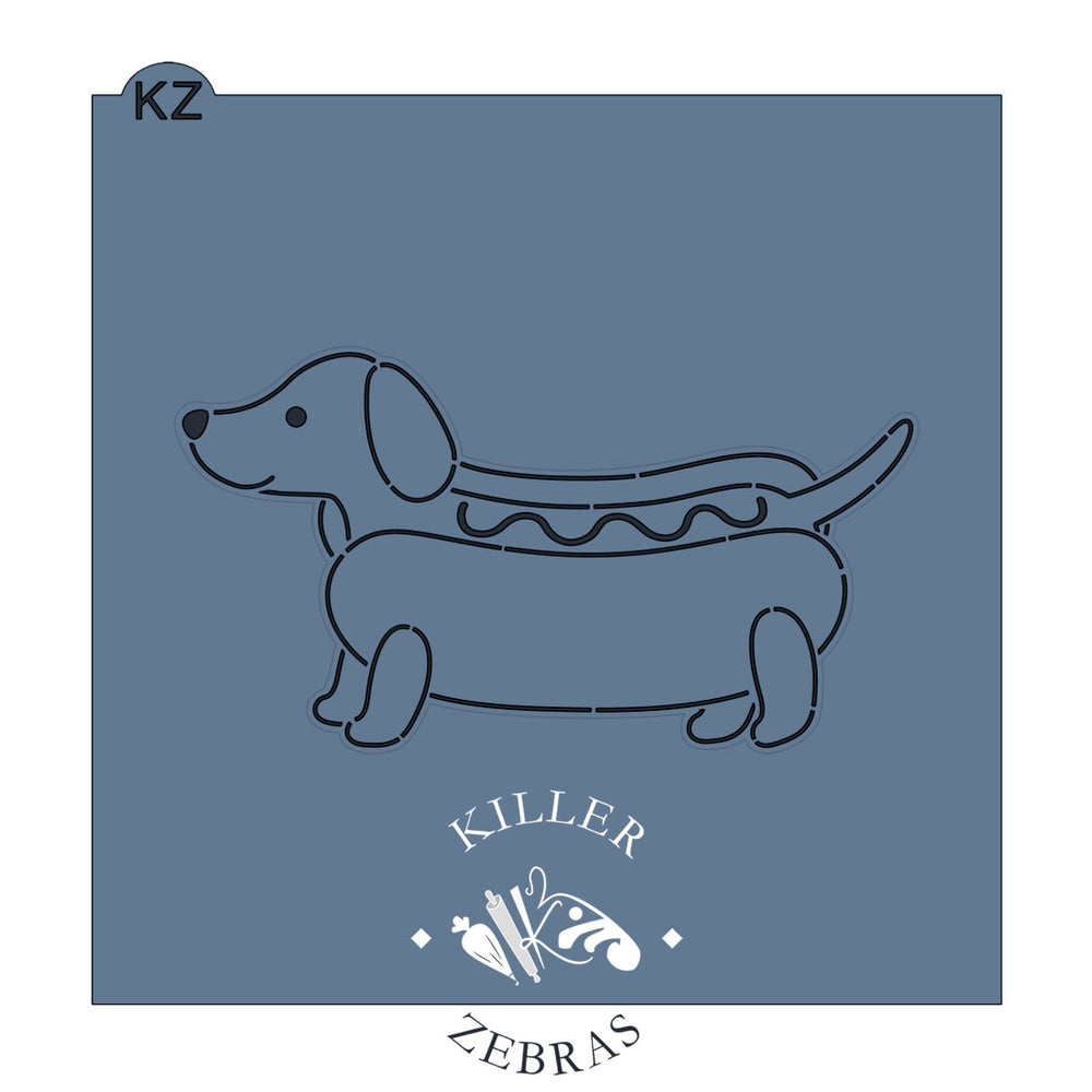 Wiener Dog Cookie Cutter & Stencil Set | Cookie Decorating Set - Killer ...