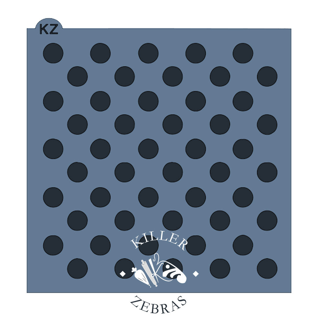 Polkadot 5.5" x 5.5" Stencil - Killer Zebras