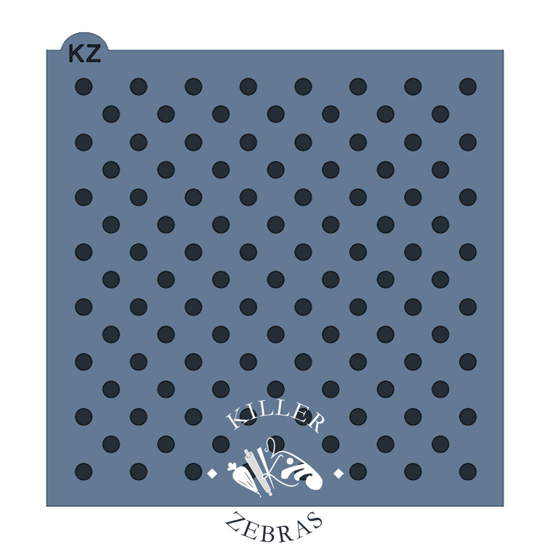 Polkadot 5.5" x 5.5" Stencil - Killer Zebras