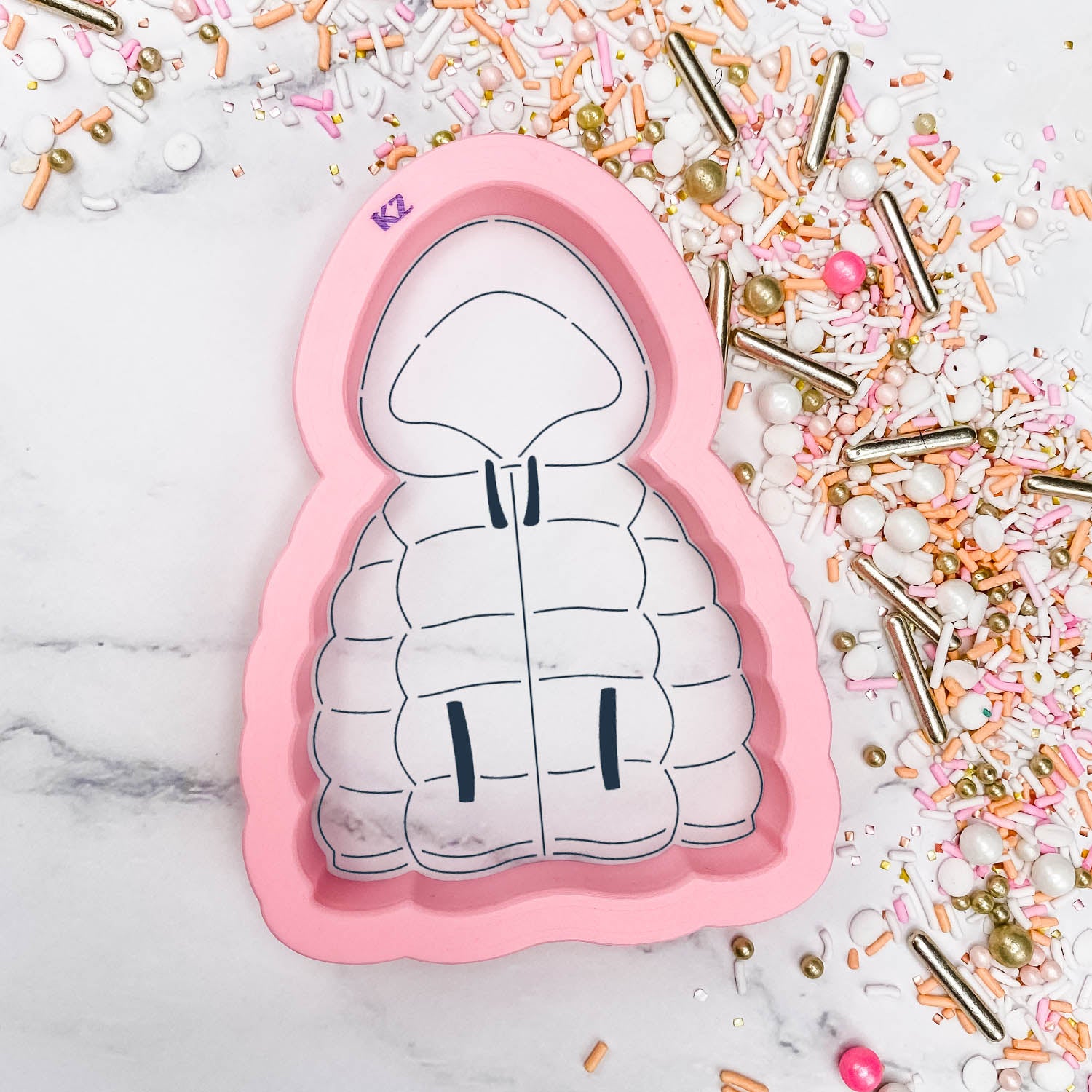 Puffer Jacket Cookie Cutter & Stencil Set | Cookie Decorating Set ...