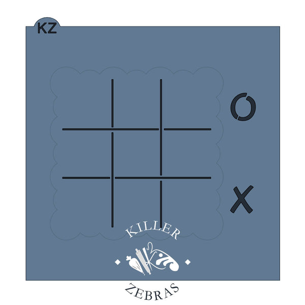 Tic-Tac-Toe Cutter/Stencil - Killer Zebras