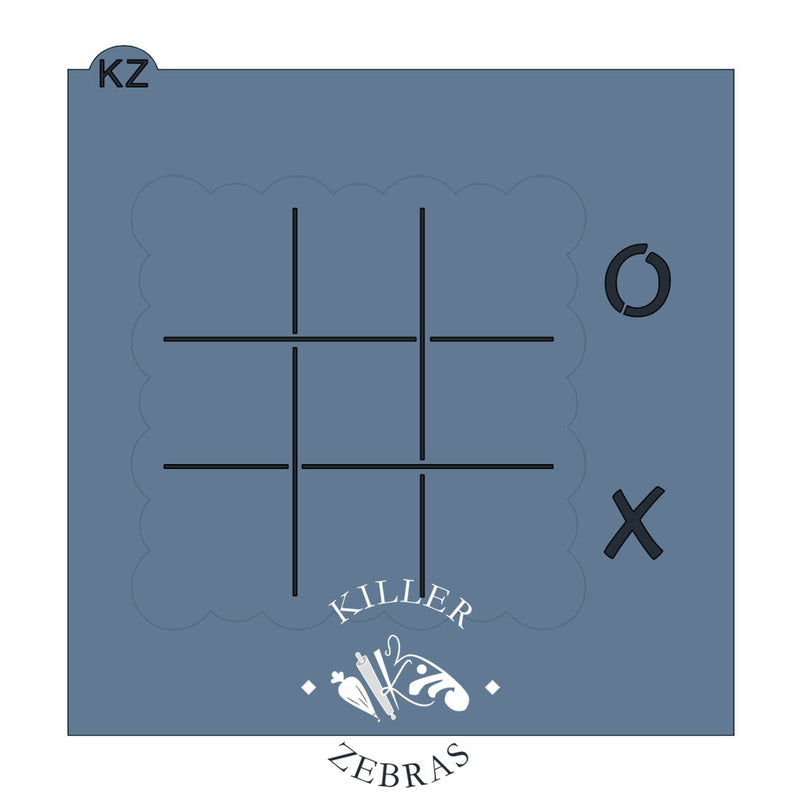 Tic-Tac-Toe Cutter/Stencil - Killer Zebras